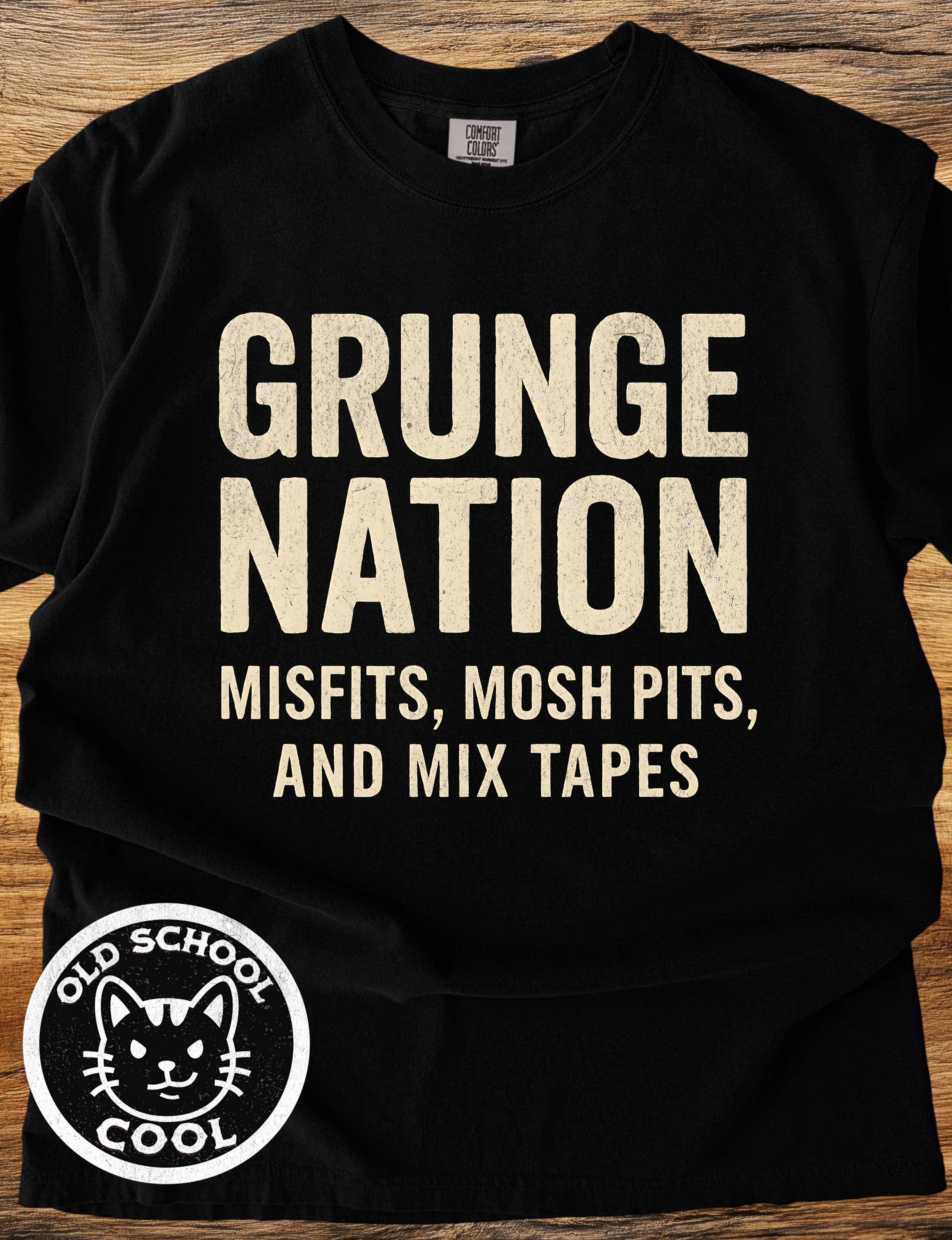 Grunge Nation- Misfits Mosh Pits Mix Tapes T-Shirt – Old School Cool