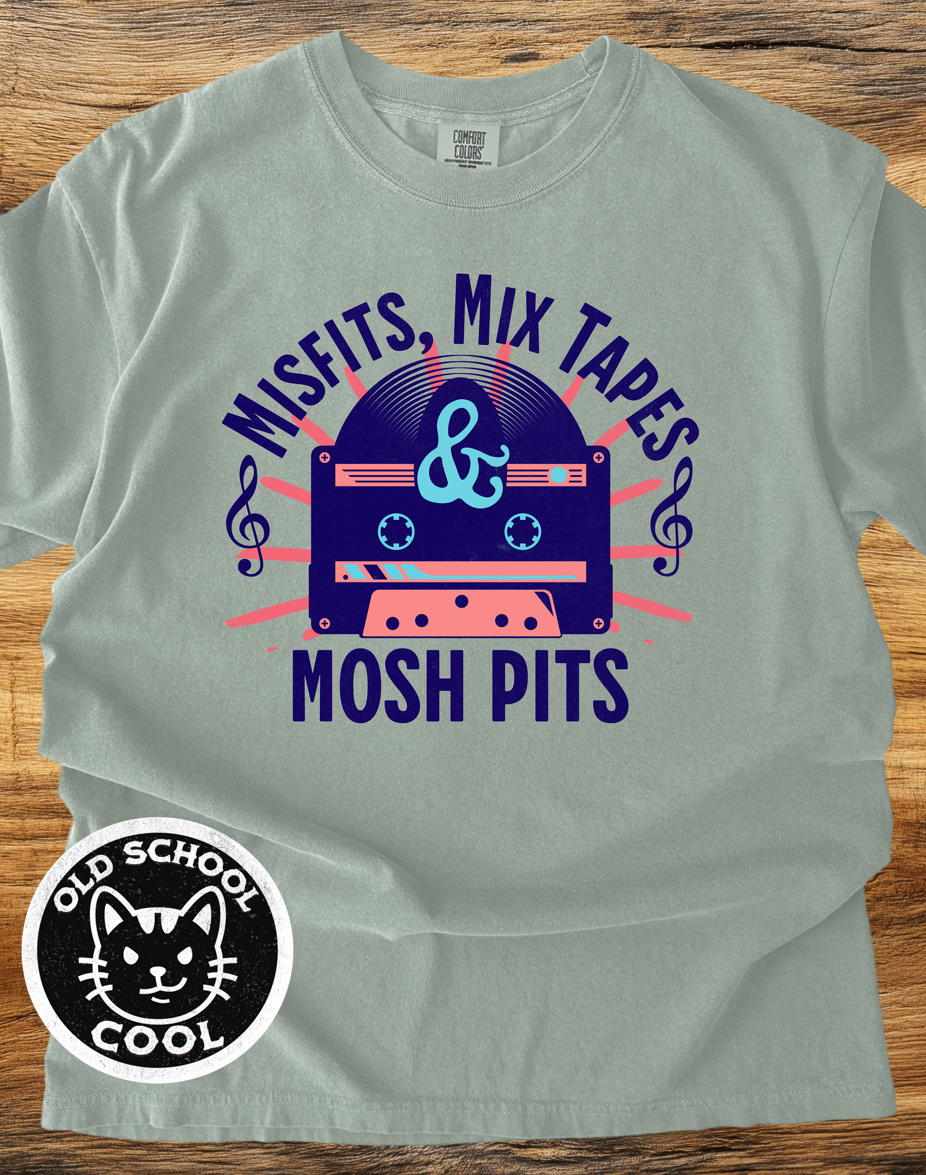 Misfits, Mix Tapes, Mosh Pits T-Shirt – Old School Cool