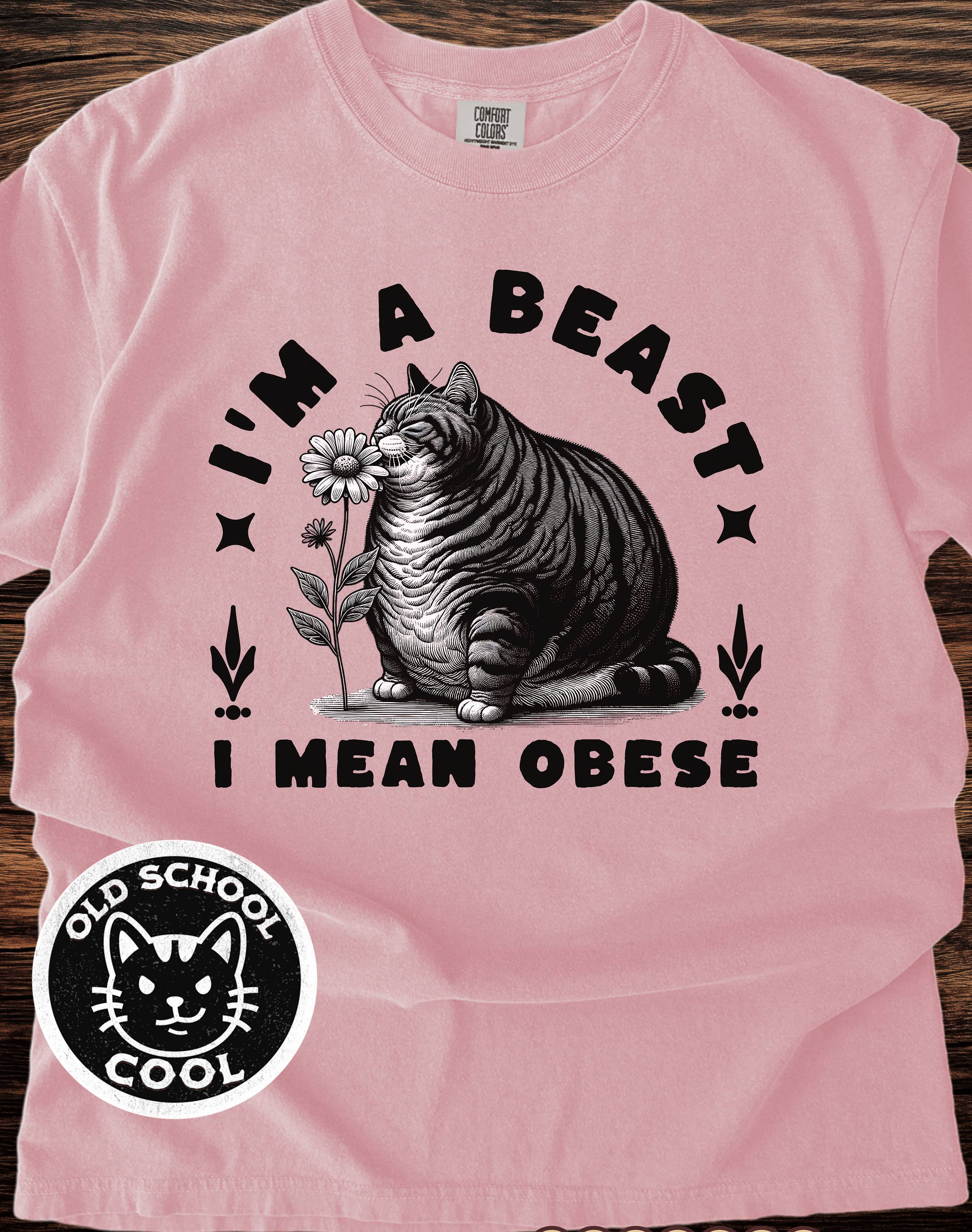 Obese Beast Cat T-shirt – Old School Cool