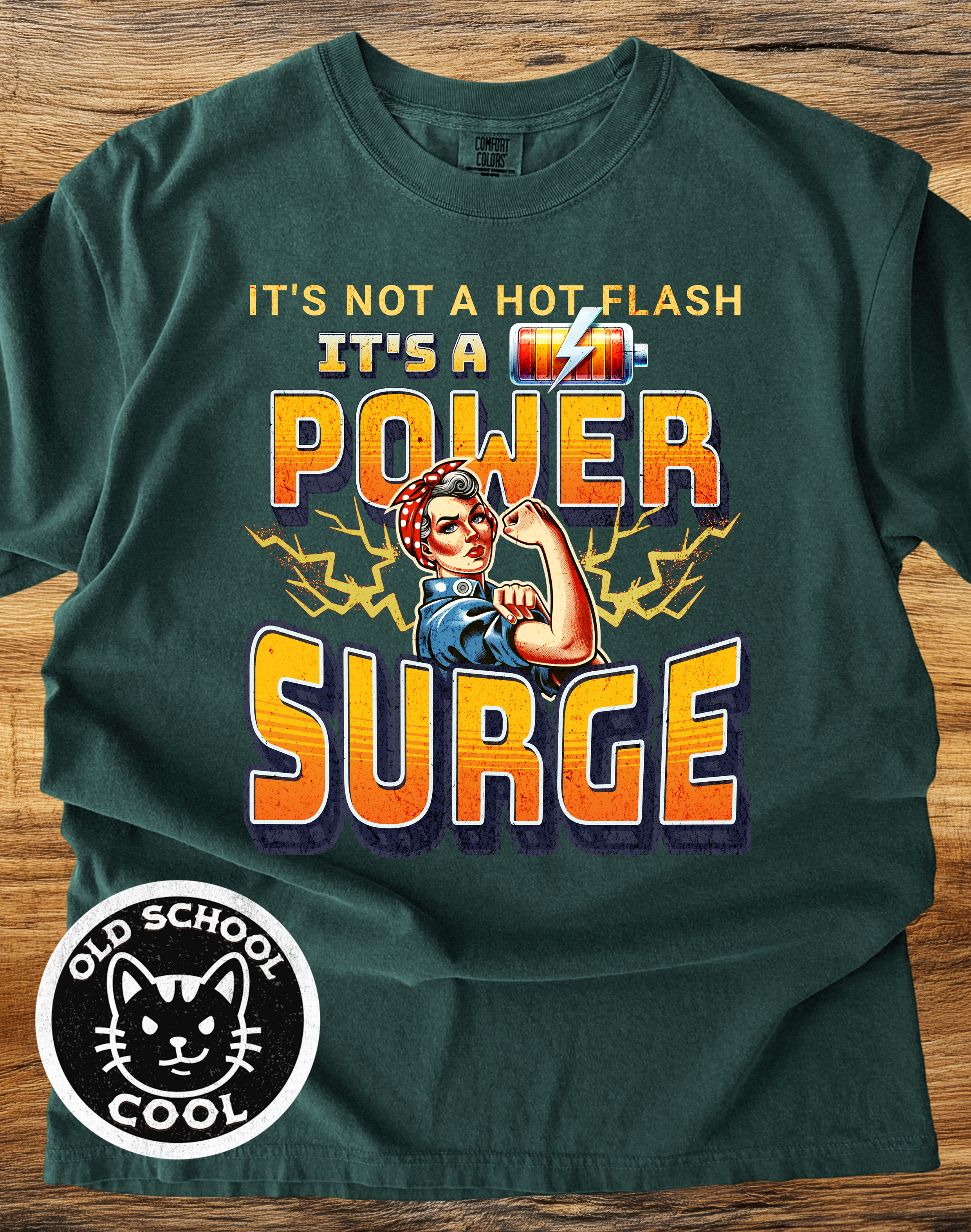 Hot Flash Power Surge T-Shirt – Old School Cool